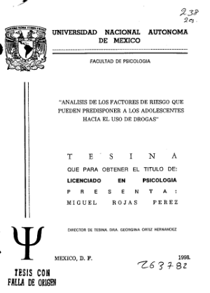 Analisis de los factores de riesgo que pueden predisponer a los ...
