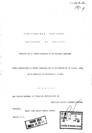 Análisis de la fuerza muscular en un paciente amputado poder ...